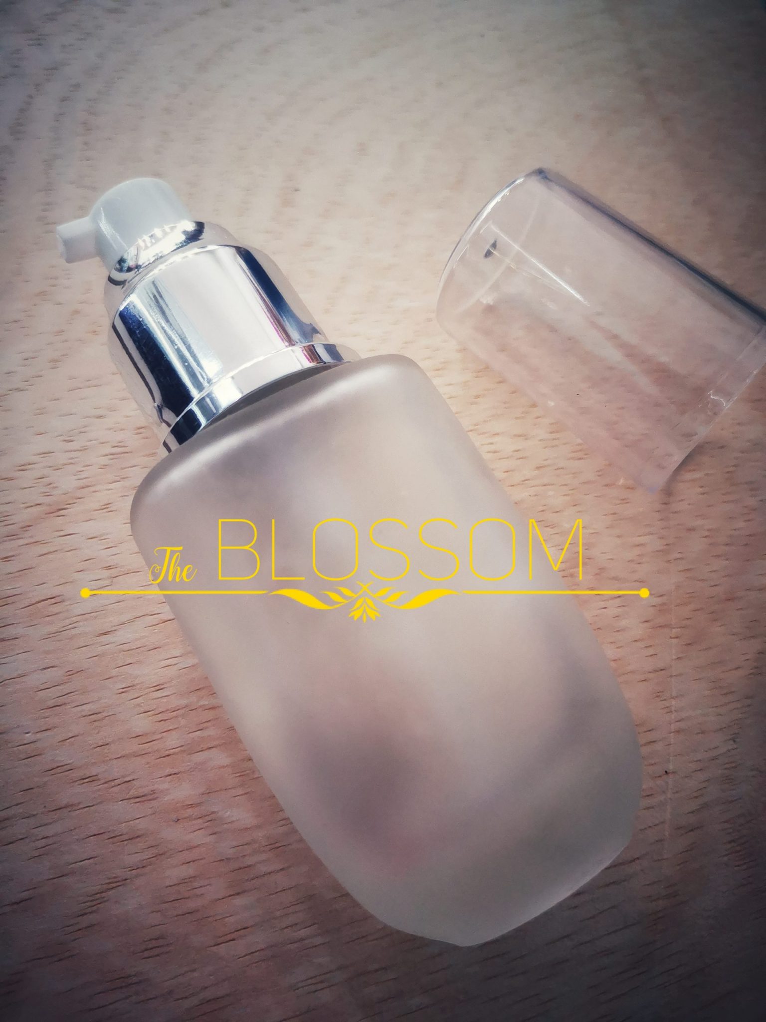 Silver Lotion Pump Glass Bottle - The Blossom